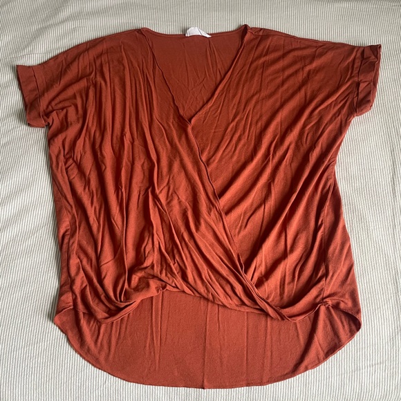Double Zero | Tops | Burnt Orange Flowy Top | Poshmark